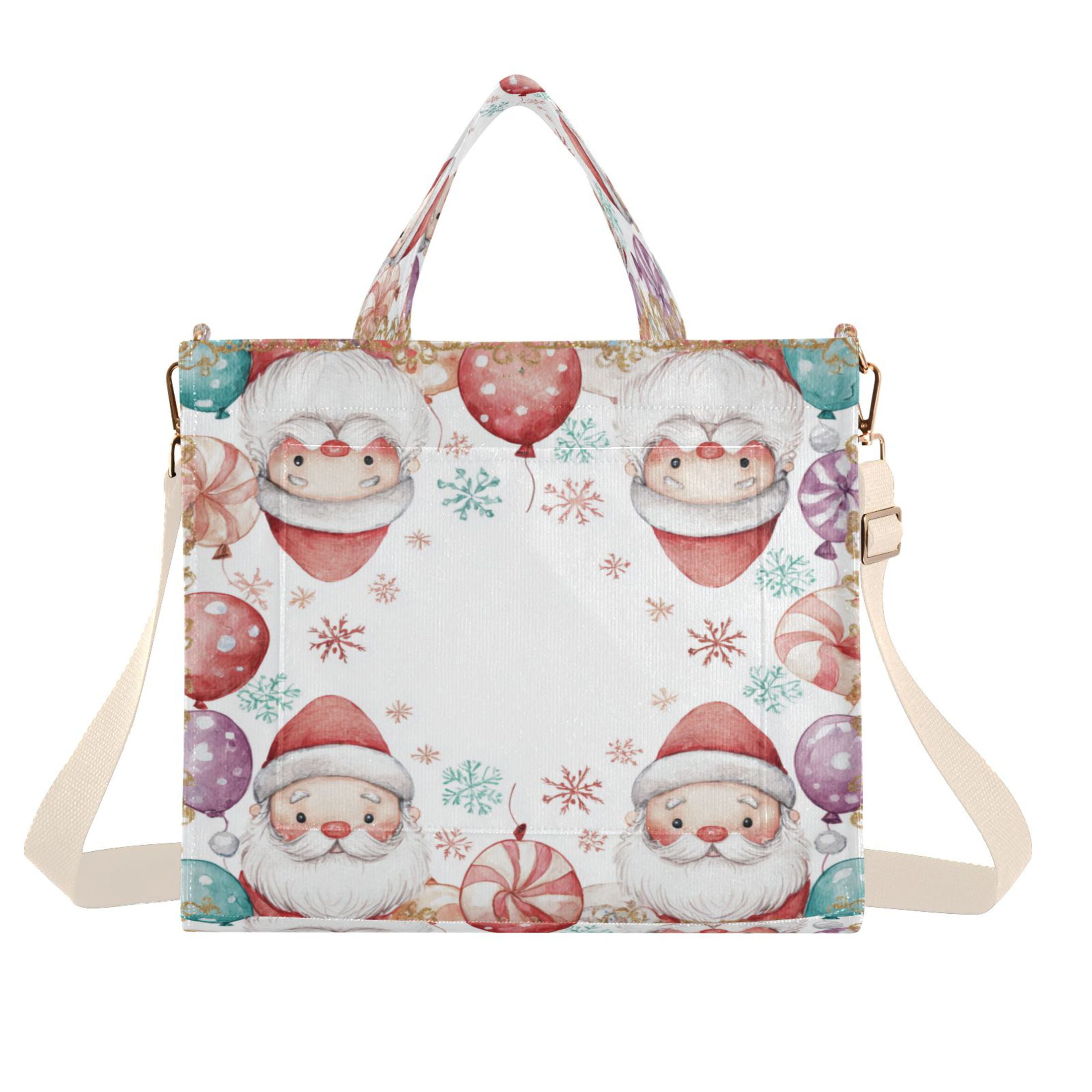 Corduroy Composite Fabric Tote Bag Magnetic Snap Large Capacity ...