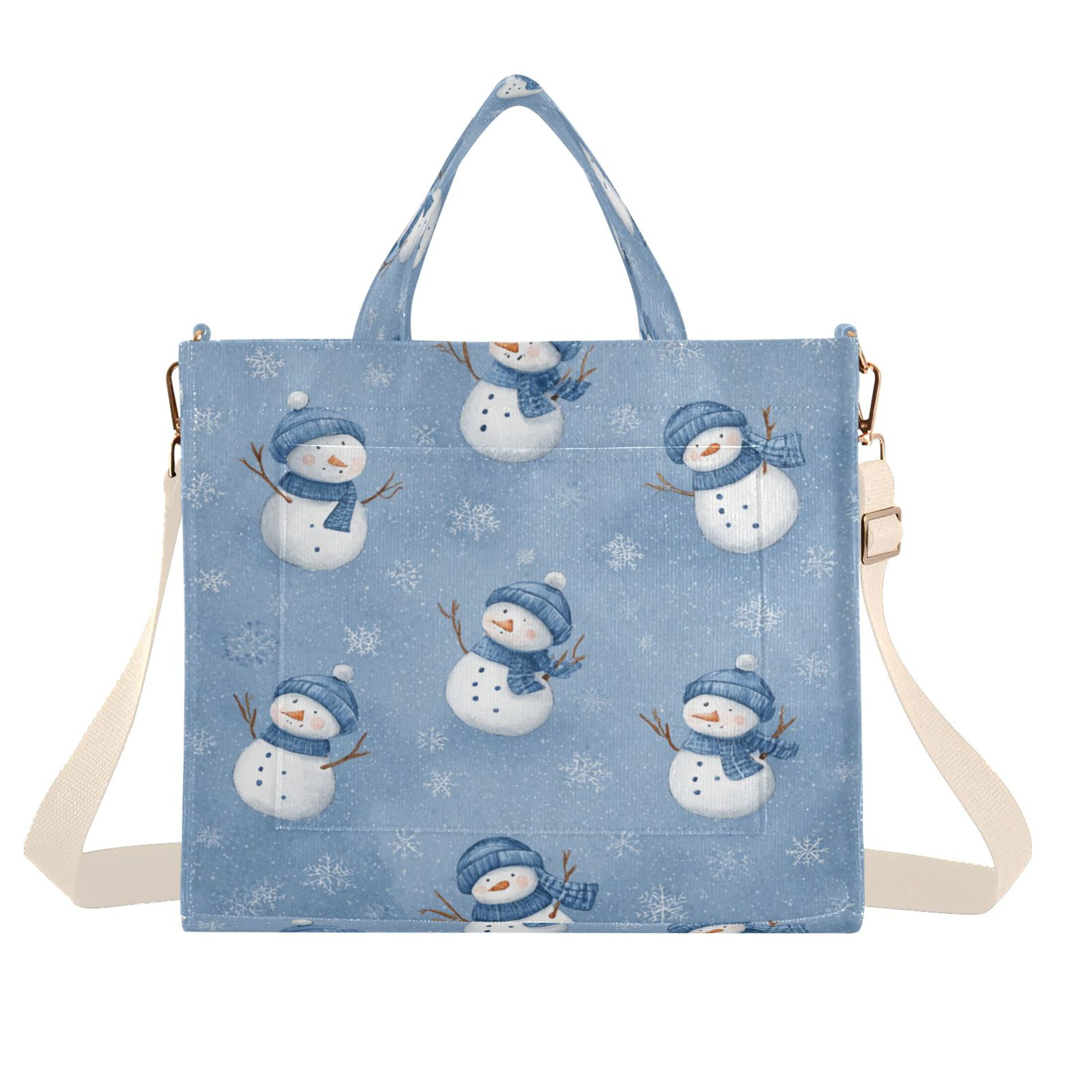 Corduroy Composite Fabric Tote Bag Magnetic Snap Large Capacity Crossbody Bag Beige Shoulder ...