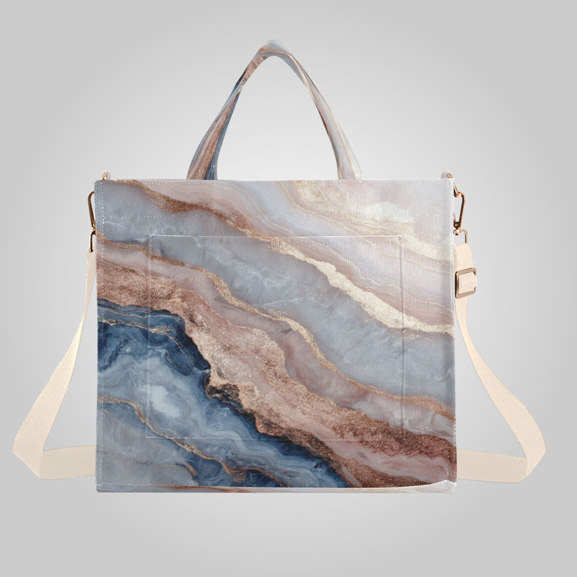 Corduroy Composite Fabric Tote Bag Magnetic Snap Large Capacity ...