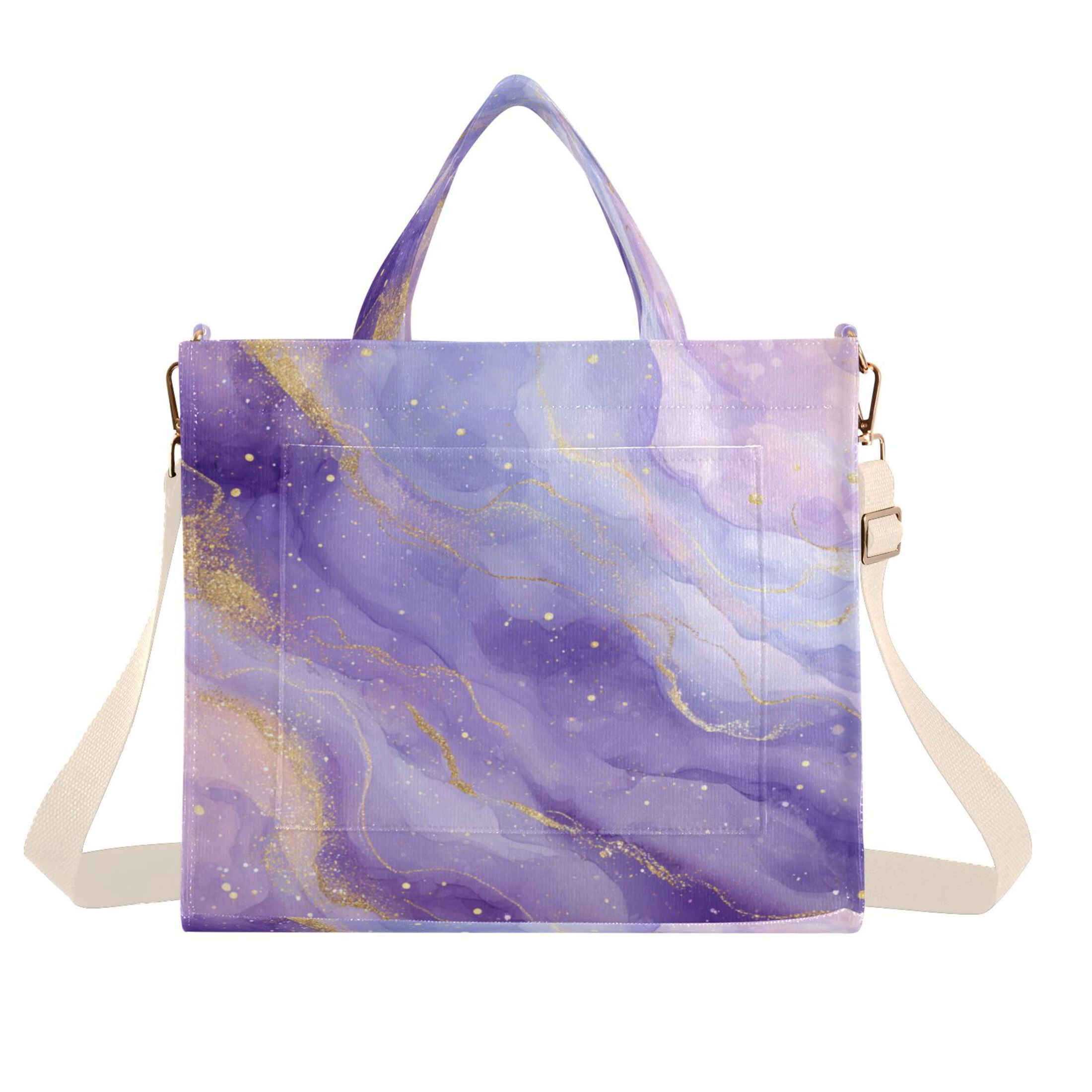 Corduroy Composite Fabric Tote Bag Magnetic Snap Large Capacity ...