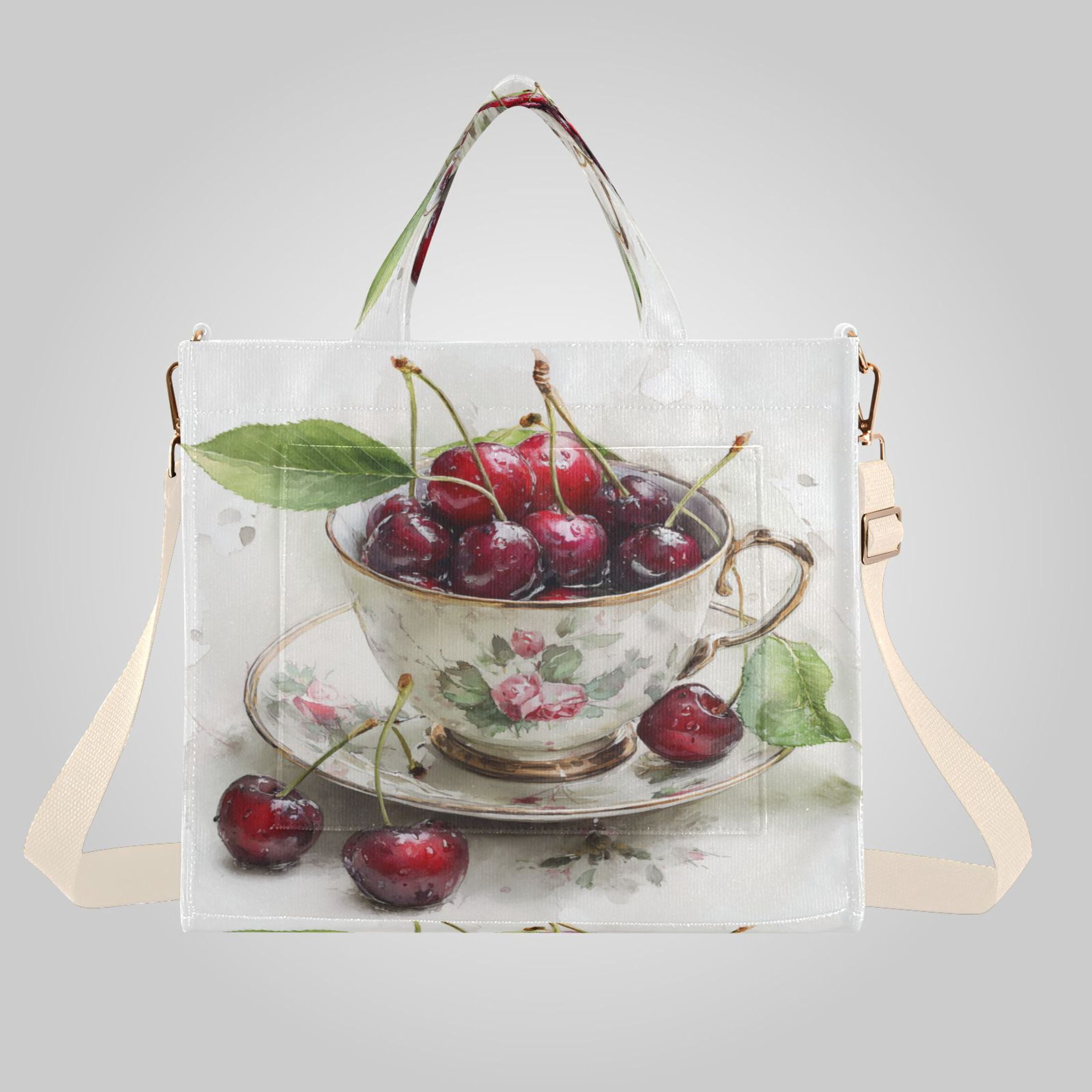 Corduroy Composite Fabric Tote Bag Magnetic Snap Large Capacity ...