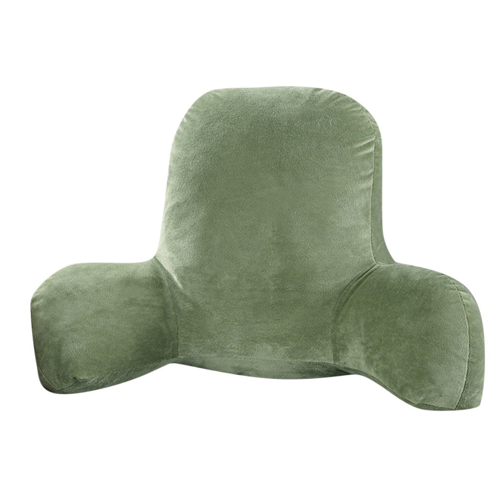 Corduroy Cushion with Armrests Lumbar Sofa Backrest Pillow,Reading ...