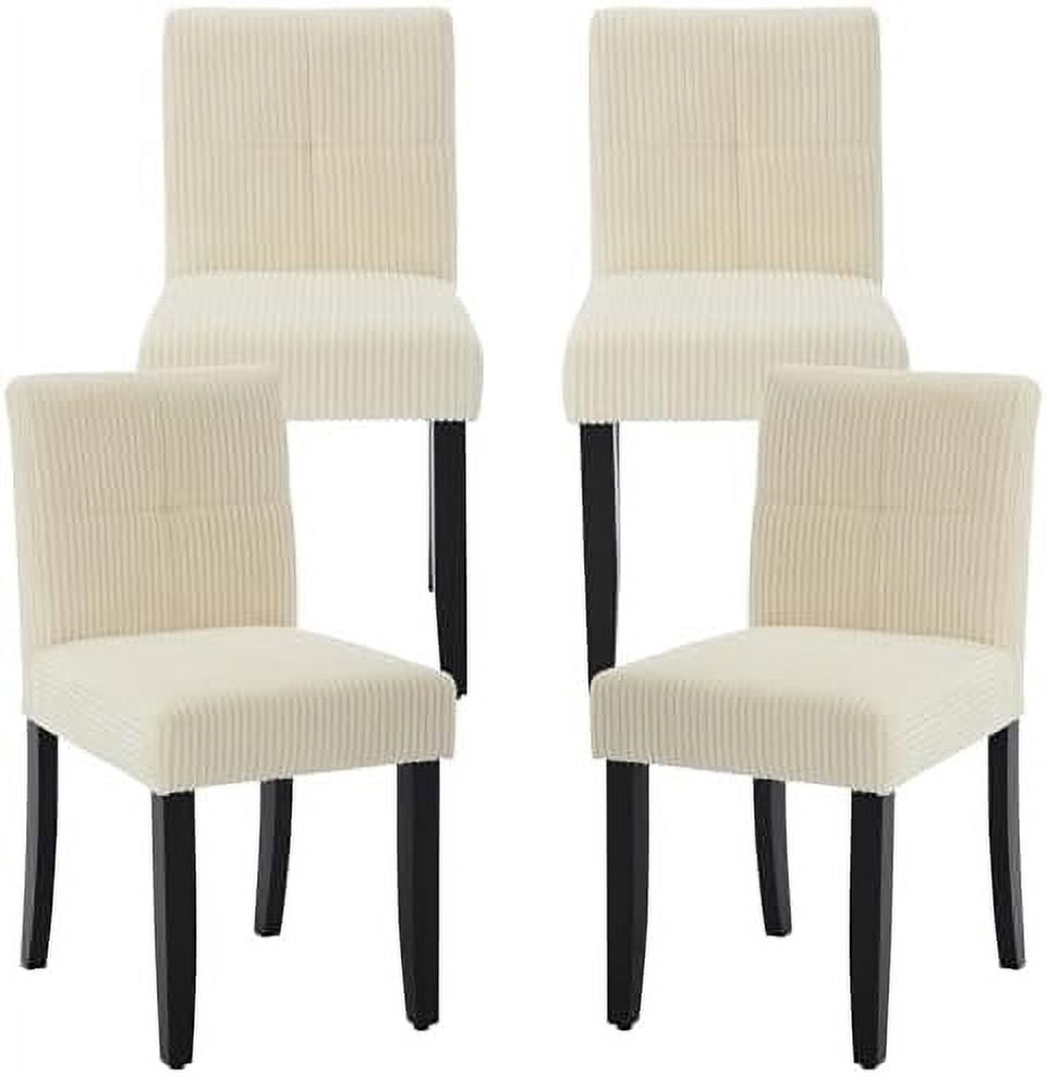 Corduroy Dining Chairs Set of 4, Upholstered Modern Dining Room Chairs ...