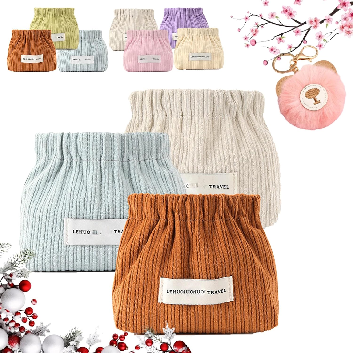 Corduroy Elastic Hair Tie Organizer, Corduroy Popper Organizer for ...