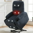 Corduroy Electric Power Lift Recliner Chair with 155° Recline, Massage ...