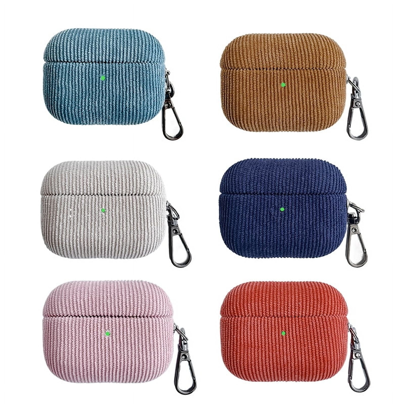 Corduroy Fabric Earphone Case Bluetooth Headset Case For Apple Airpods ...