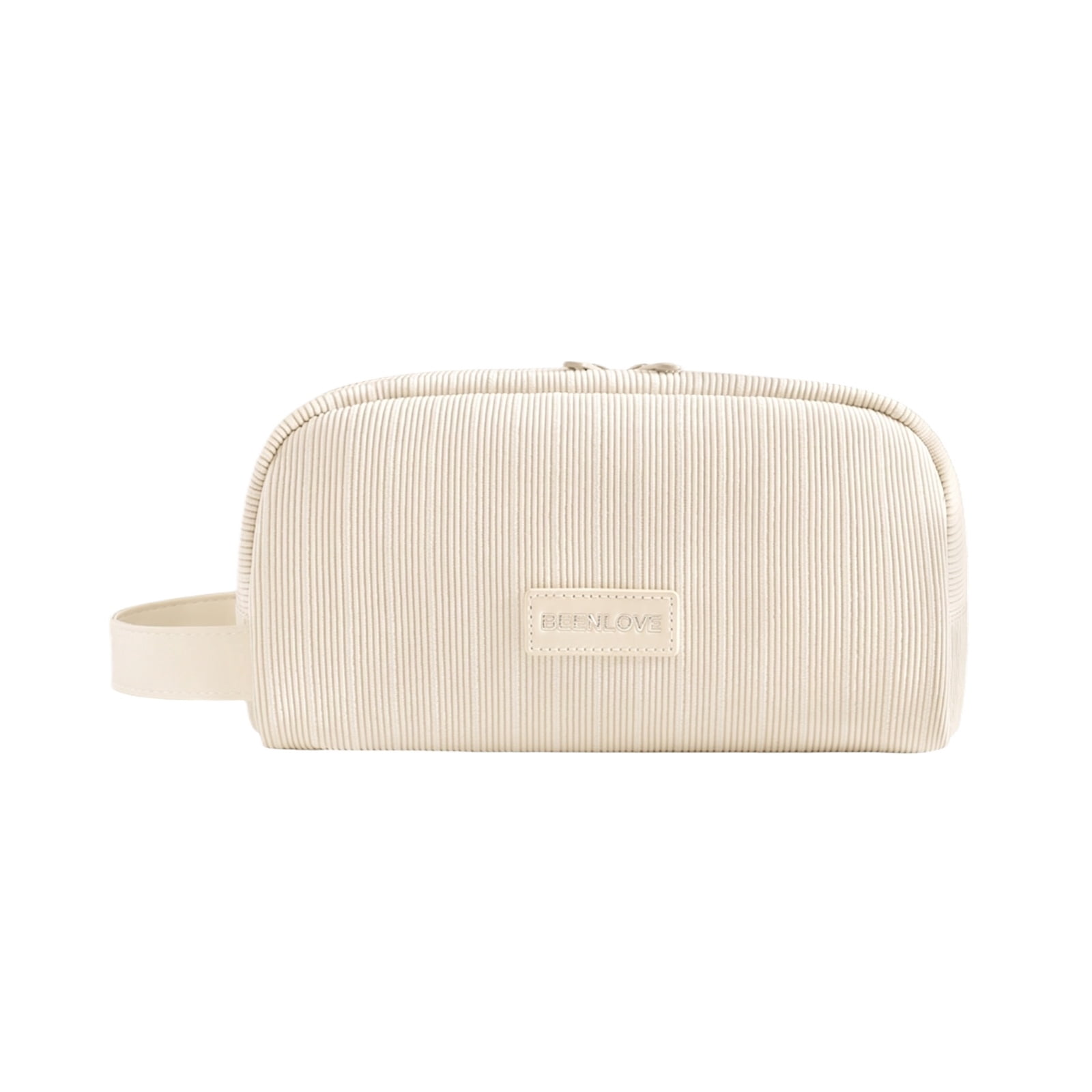 Corduroy Makeup Bags Dual-Zip Portable Toiletry Bag with Handle Travel ...
