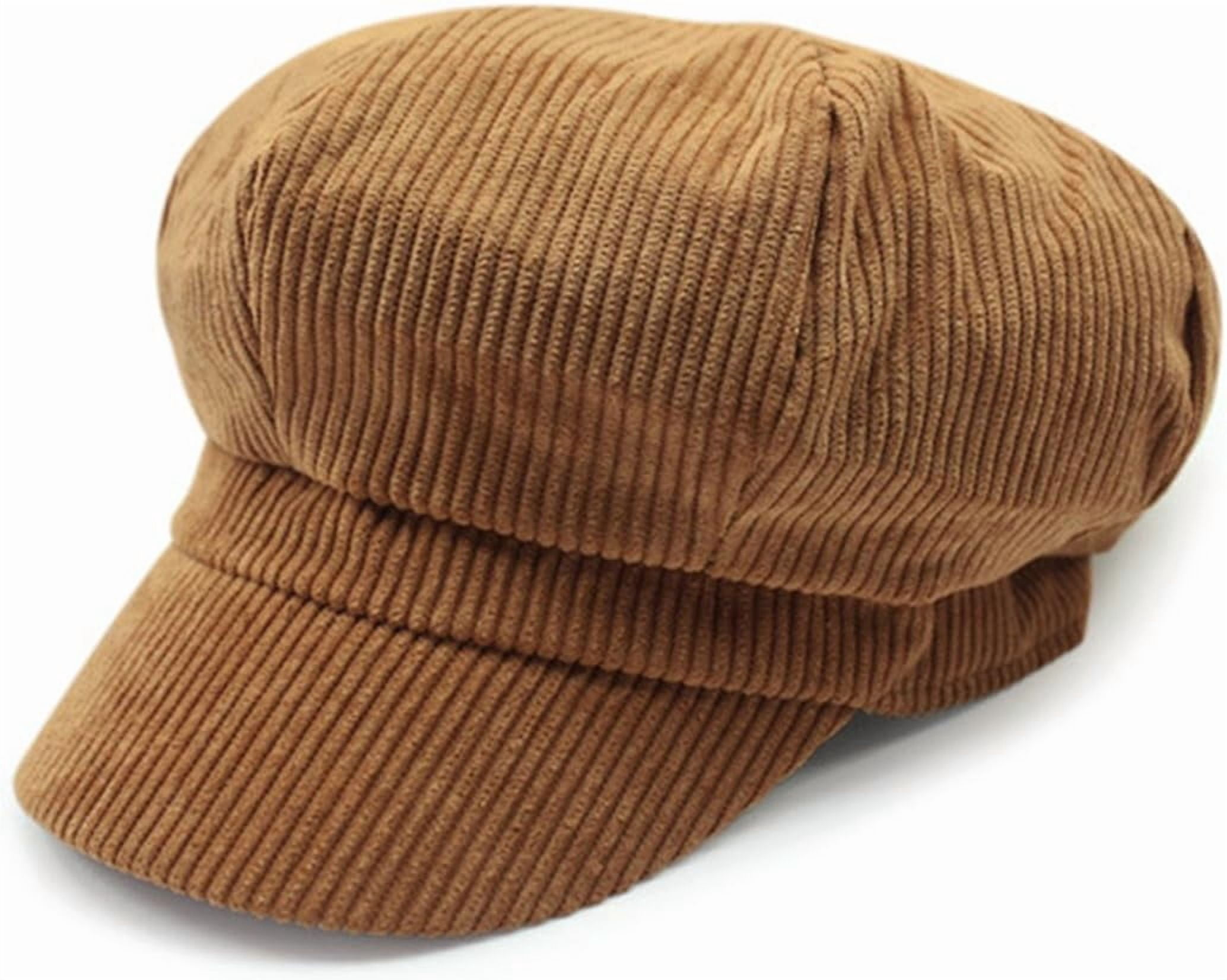 Corduroy Newsboy Cap for Women - Soft Vintage Autumn Winter Hat ...
