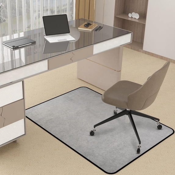Corduroy Office Chair Mat for Carpet & Hardwood Floors, Heavy Duty Desk ...