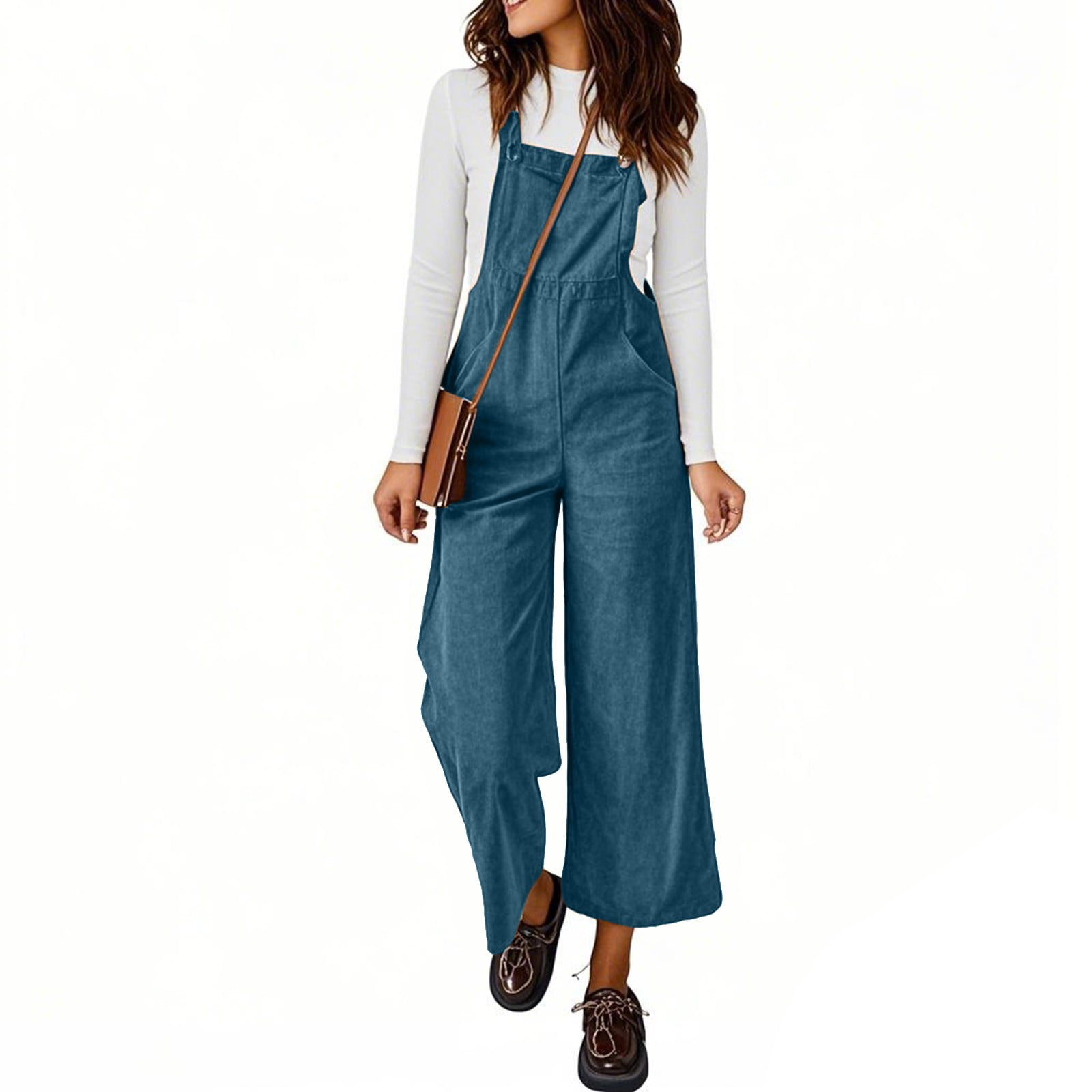 Corduroy Overalls for Women Adjustable Straps Fashion Bib Overall ...