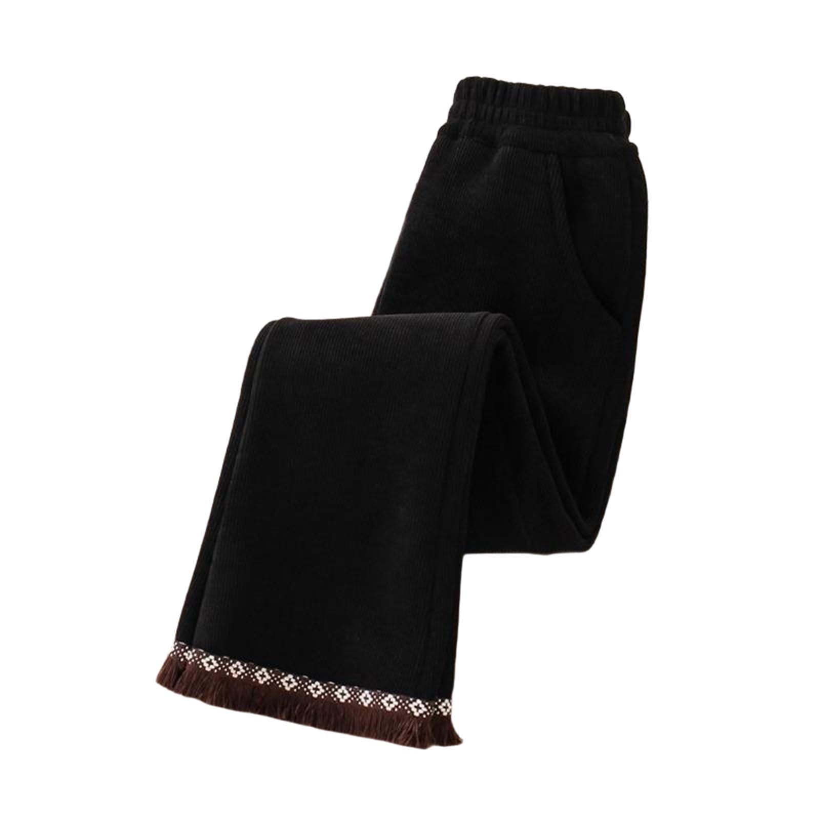 Corduroy Pants for Girl Winter Fall Brunch Stretch Thermal Thick Fuzzy ...