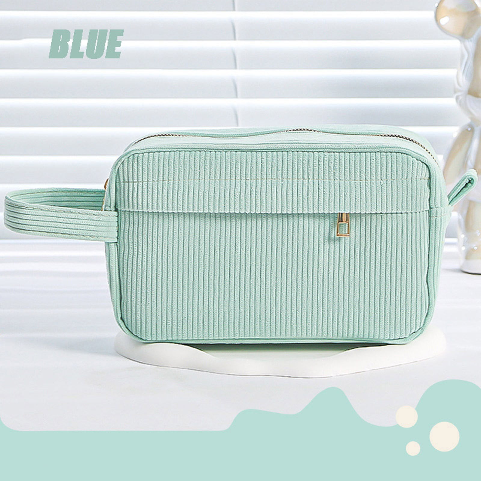 Corduroy Pencil Case, Large Capacity Pencil Case, Spacious Stationery ...