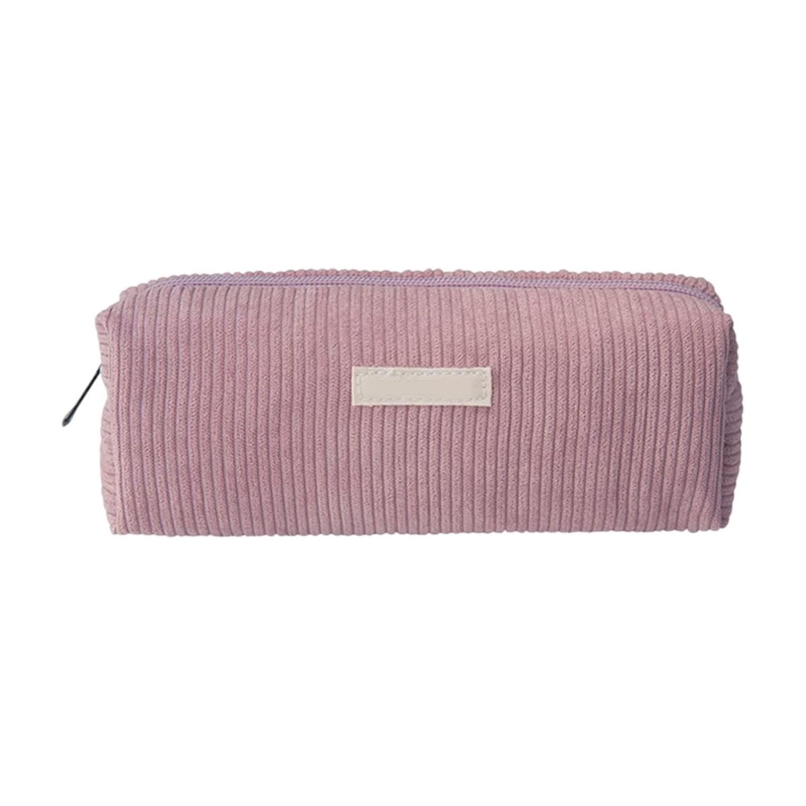 Corduroy Pencil Case for Students - Minimalist Stationery Storage Bag ...