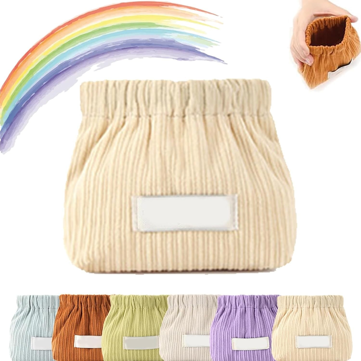 Corduroy Popper Organizer, Corduroy Elastic Hair Tie Organizer ...