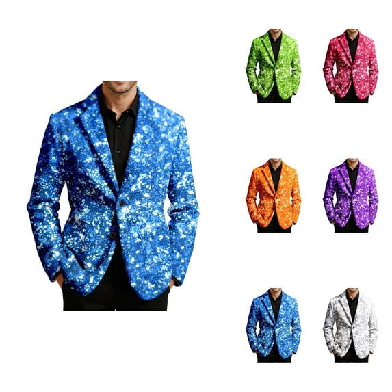 Corduroy Print Jacket, Men's Slim Fit Casual Blazer with Floral Pattern ...