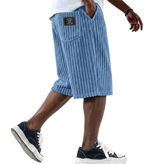 Corduroy Shorts for Men Lightweight Baggy Work Resort Short Pant with ...