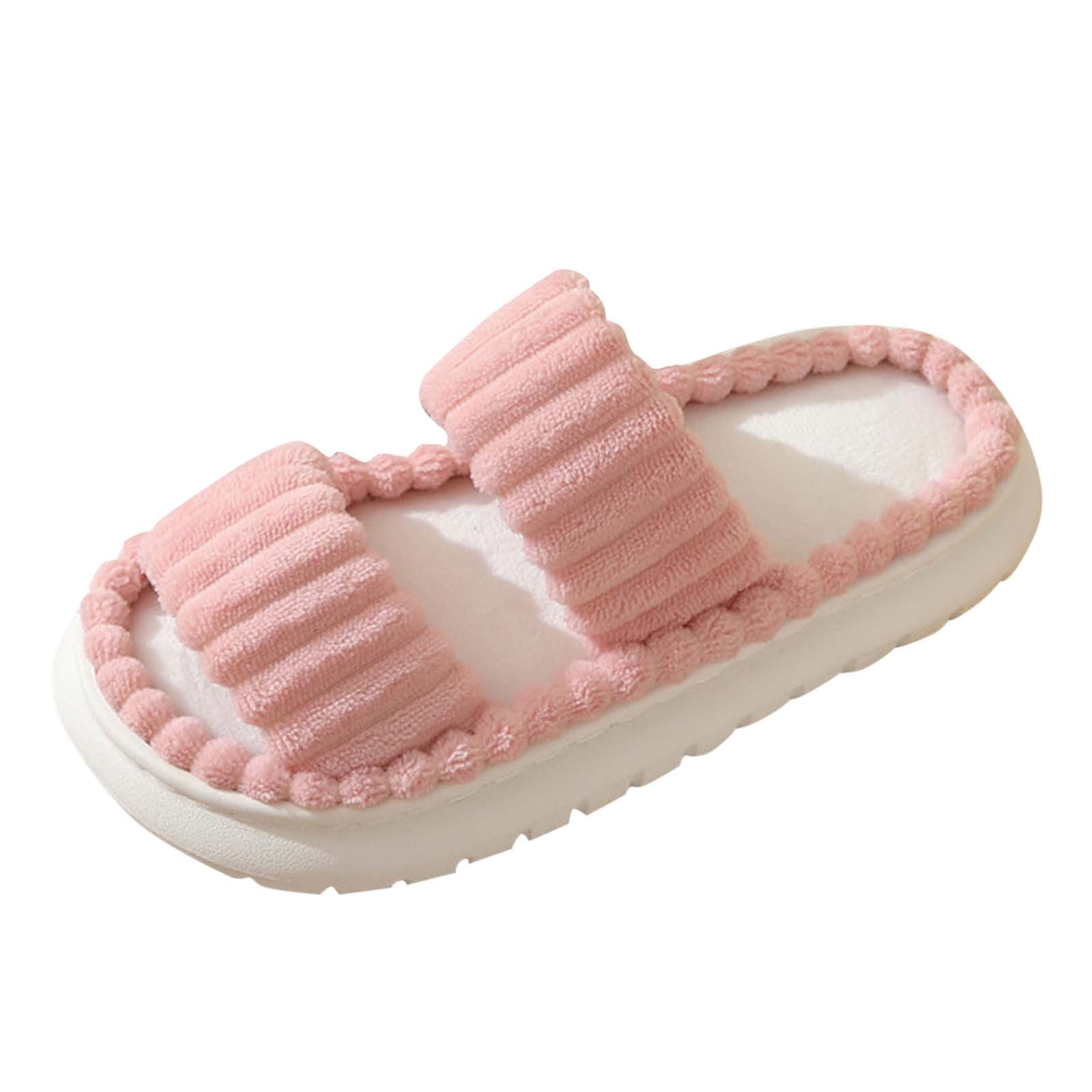 Corduroy Slippers for Women Cloud Shoes with Arch Support Memory Foam ...