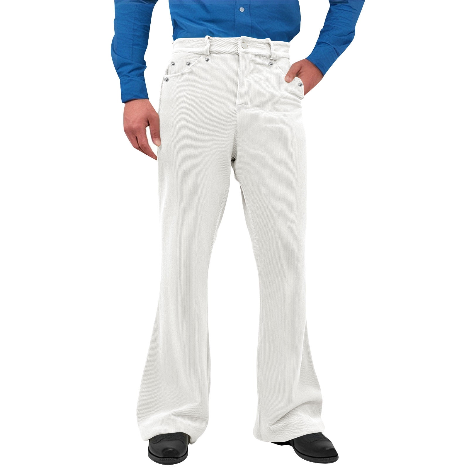 Corduroy Sweatpants for Mens Velvet Relaxed Vintage Pants 60S 70S Bell ...