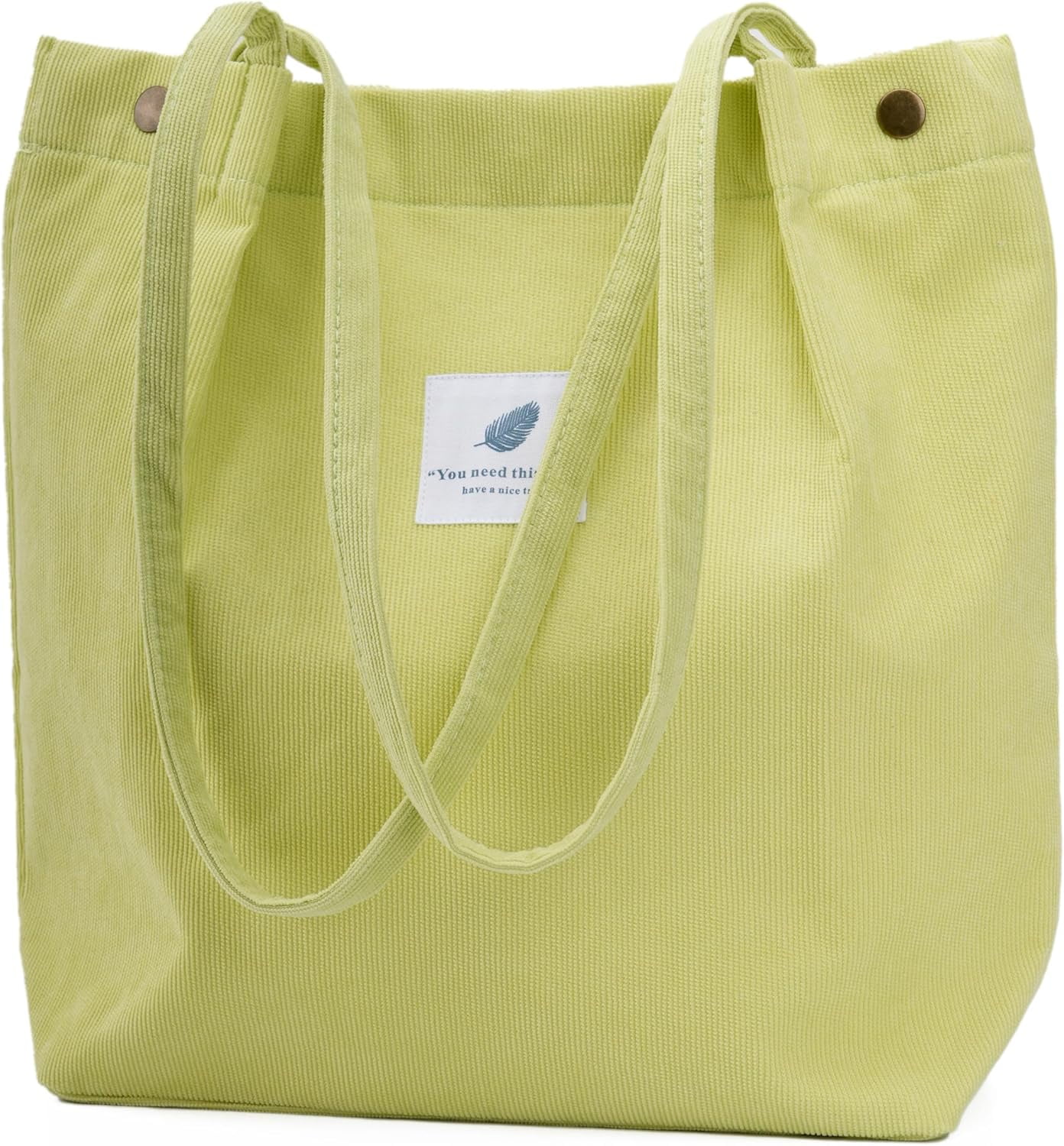 Corduroy Tote Bag Cute Tote Bags for Women Shoulder Bag with Inner ...