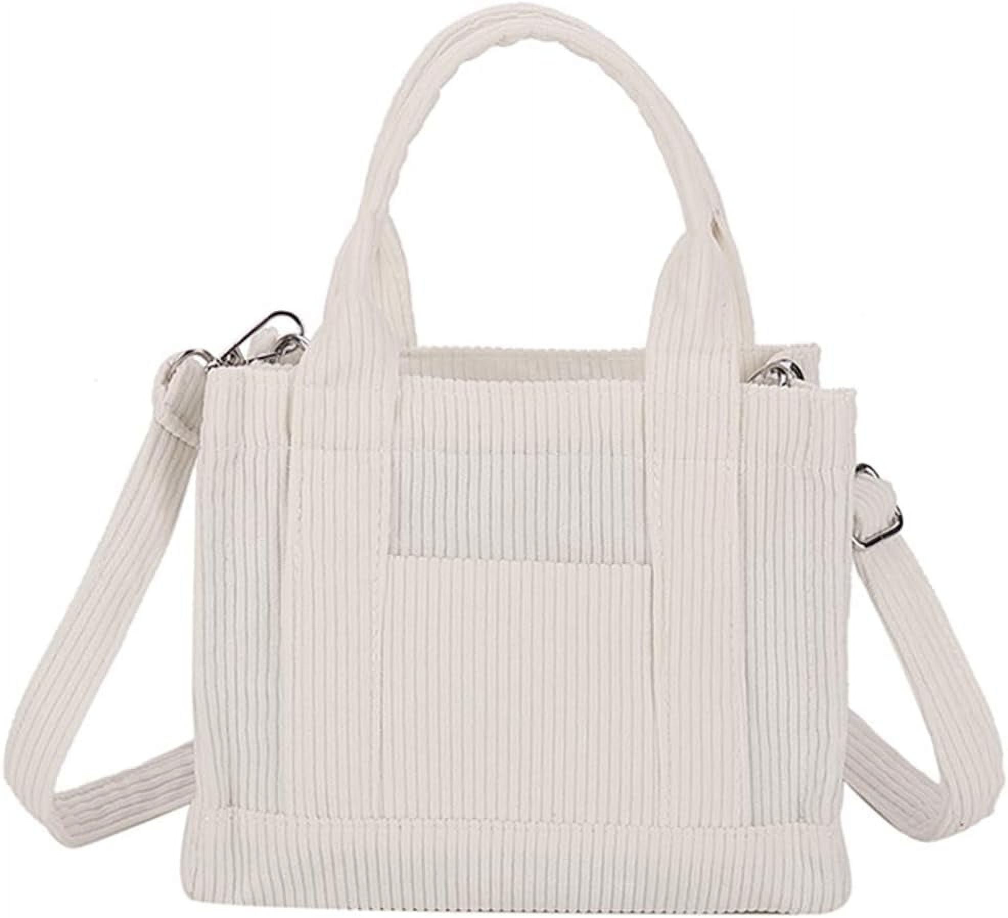 Corduroy Tote Bag Small Satchel Bag for Women Crossbody Bag Purse with ...