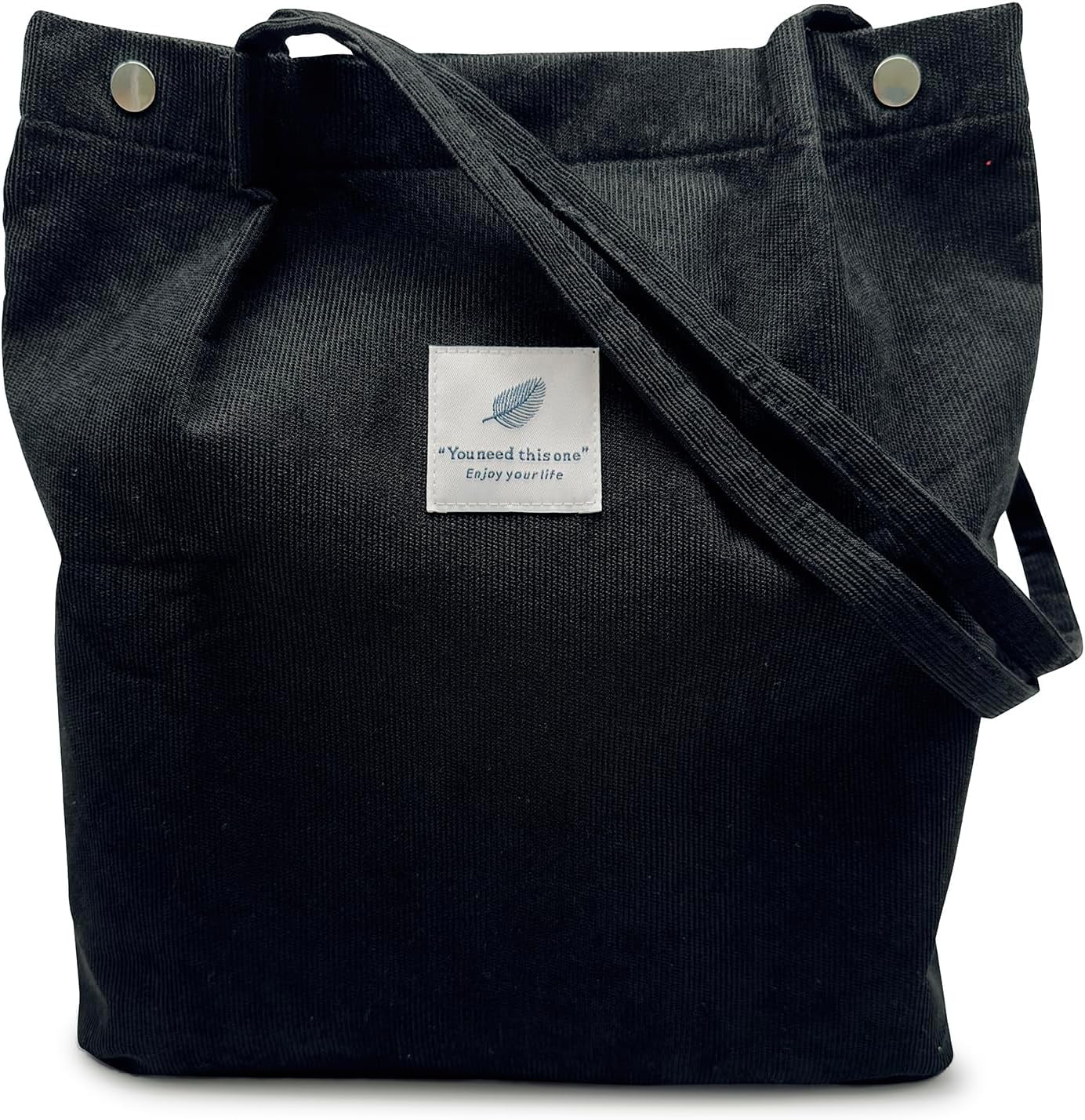 Corduroy Tote Bag for Women Cute Totes Bag with Inner Pocket for Work ...