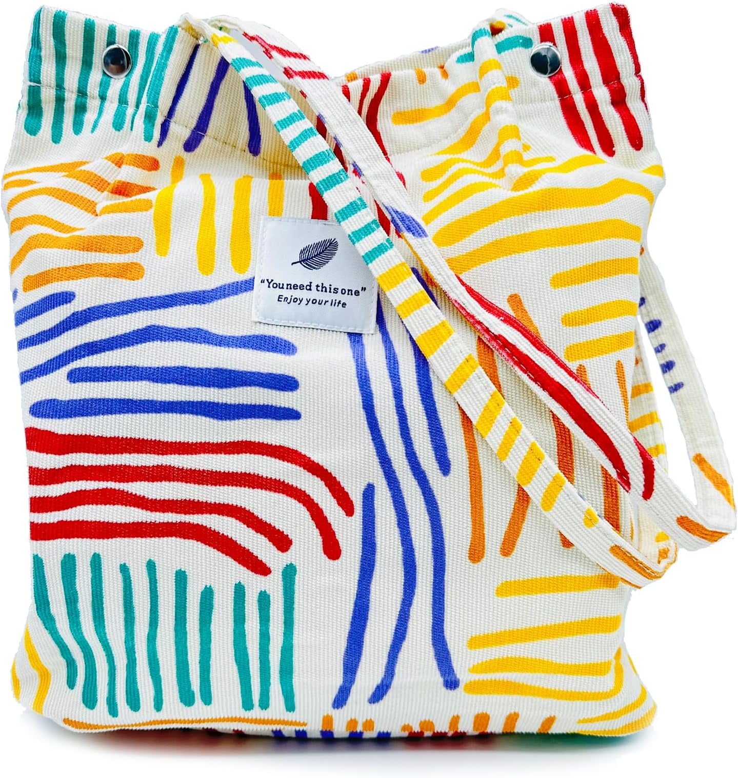 Corduroy Tote Bag for Women Cute Totes Bag with Inner Pocket for Work ...