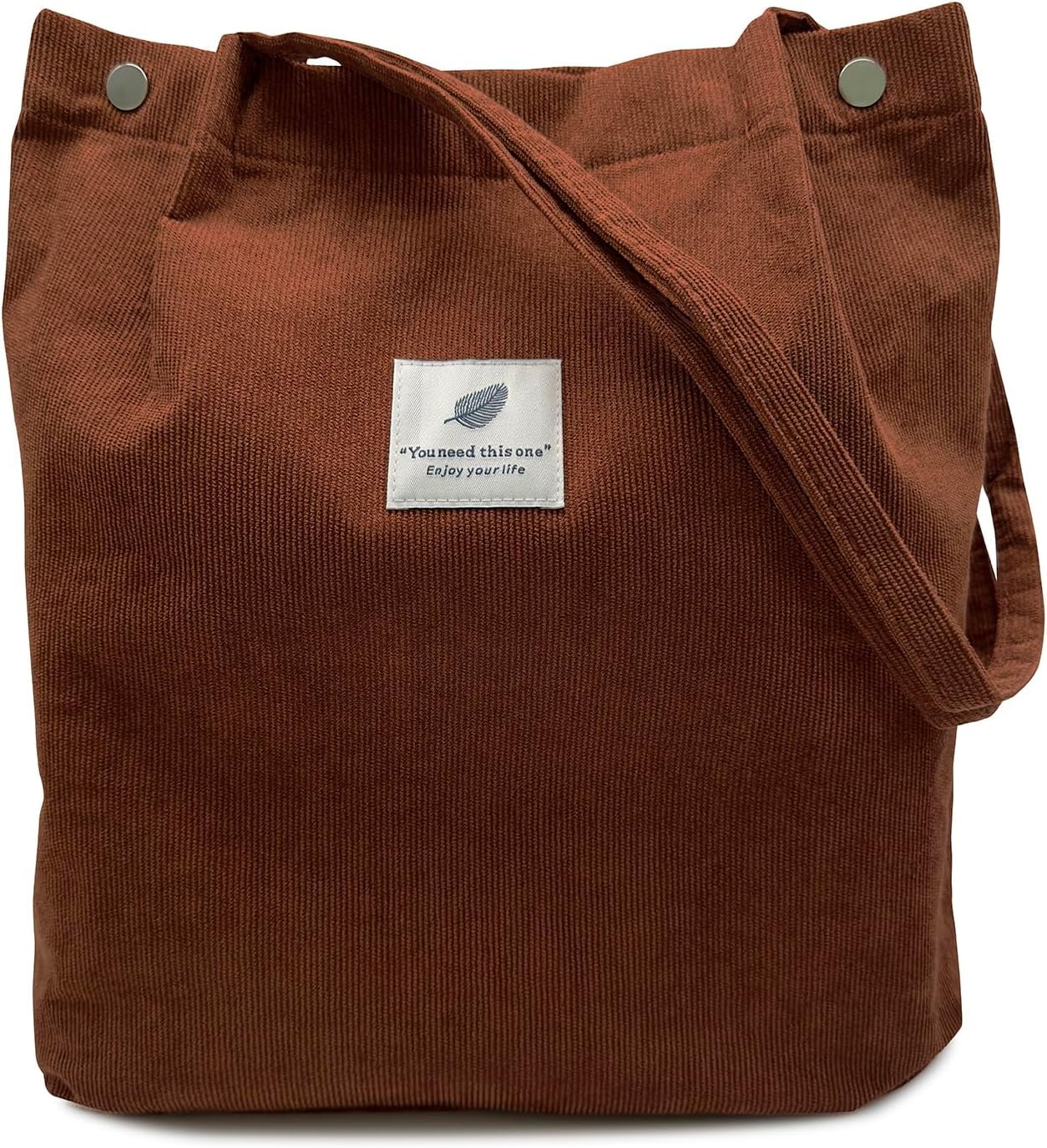 Corduroy Tote Bag for Women Cute Totes Bag with Inner Pocket for Work ...