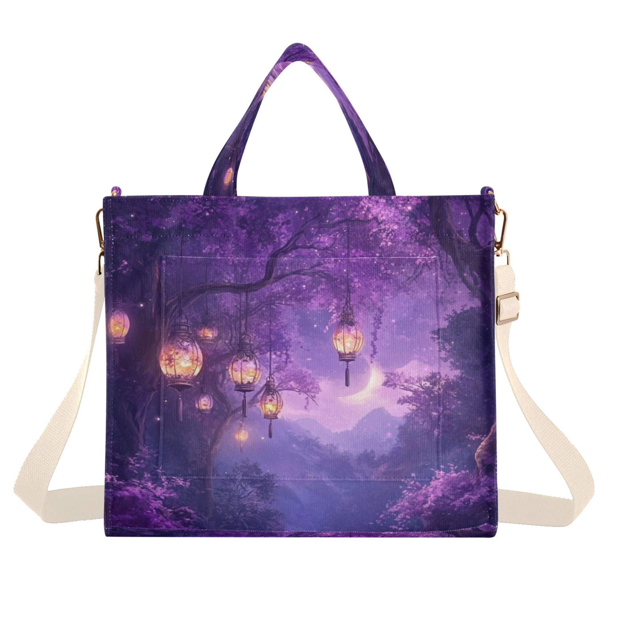 Corduroy Tote Bag for Women Shoulder Handbags Fashion Ladies Purses ...