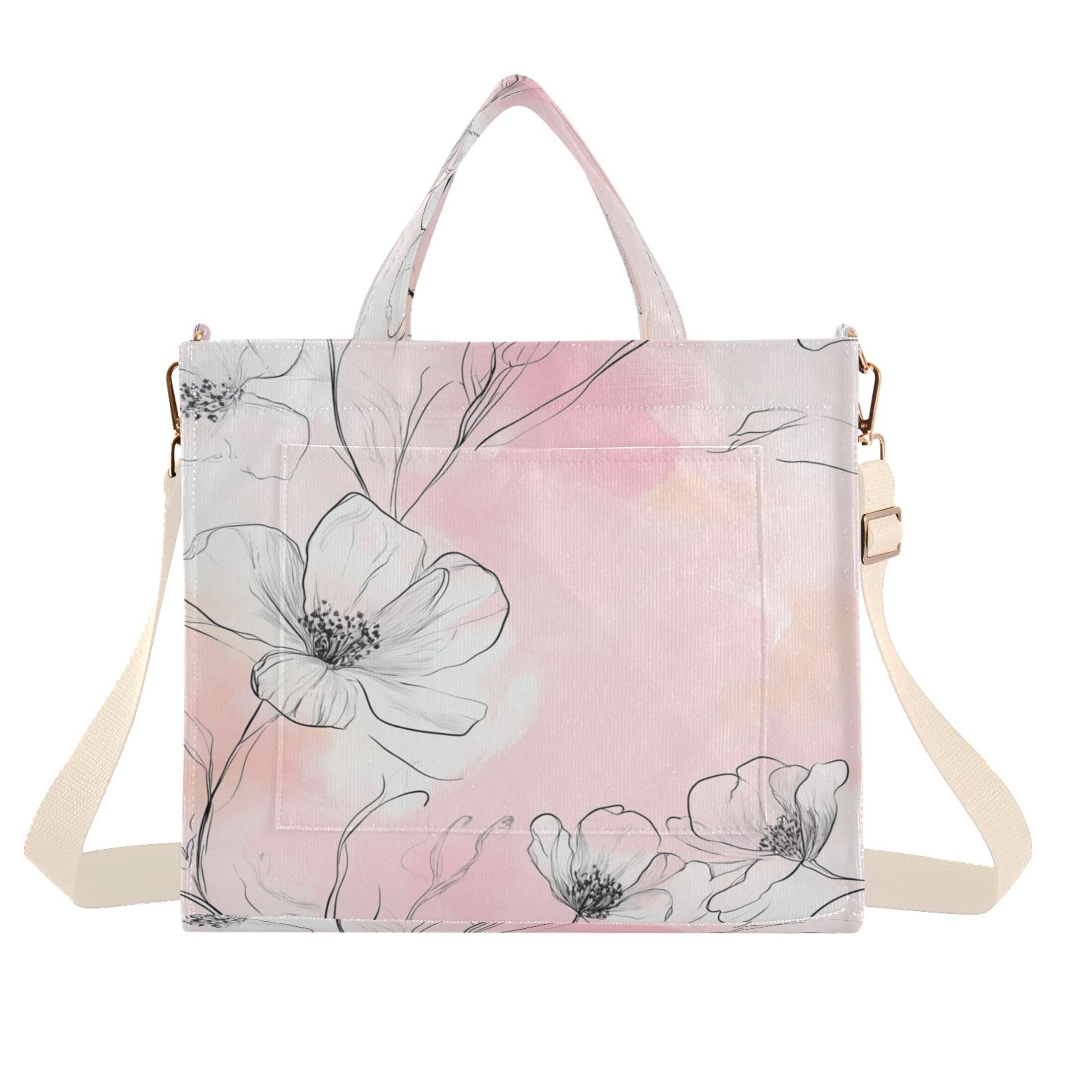 Corduroy Tote Bag for Women Shoulder Handbags Fashion Ladies Purses ...