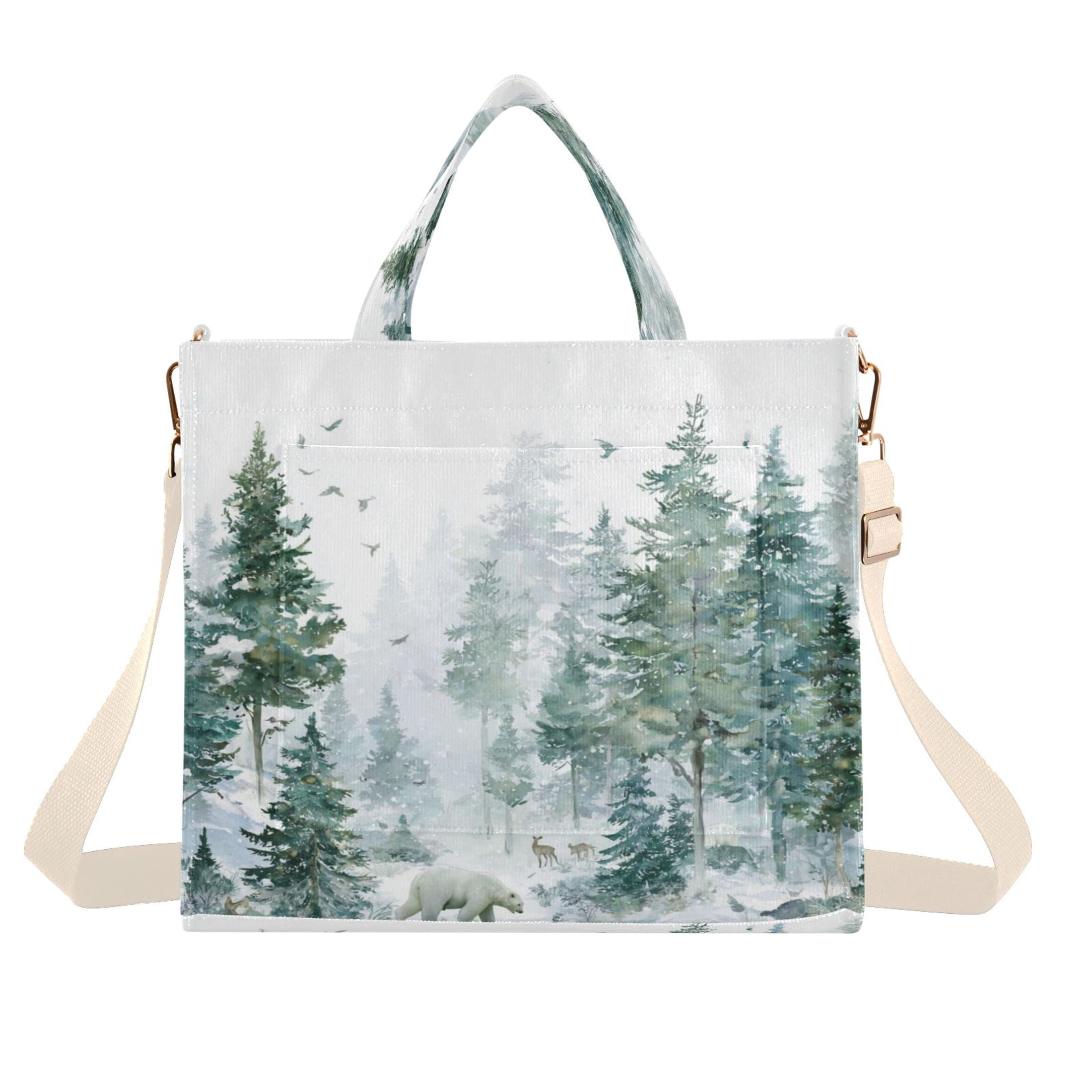 Corduroy Tote Bag for Women Shoulder Handbags Fashion Ladies Purses ...