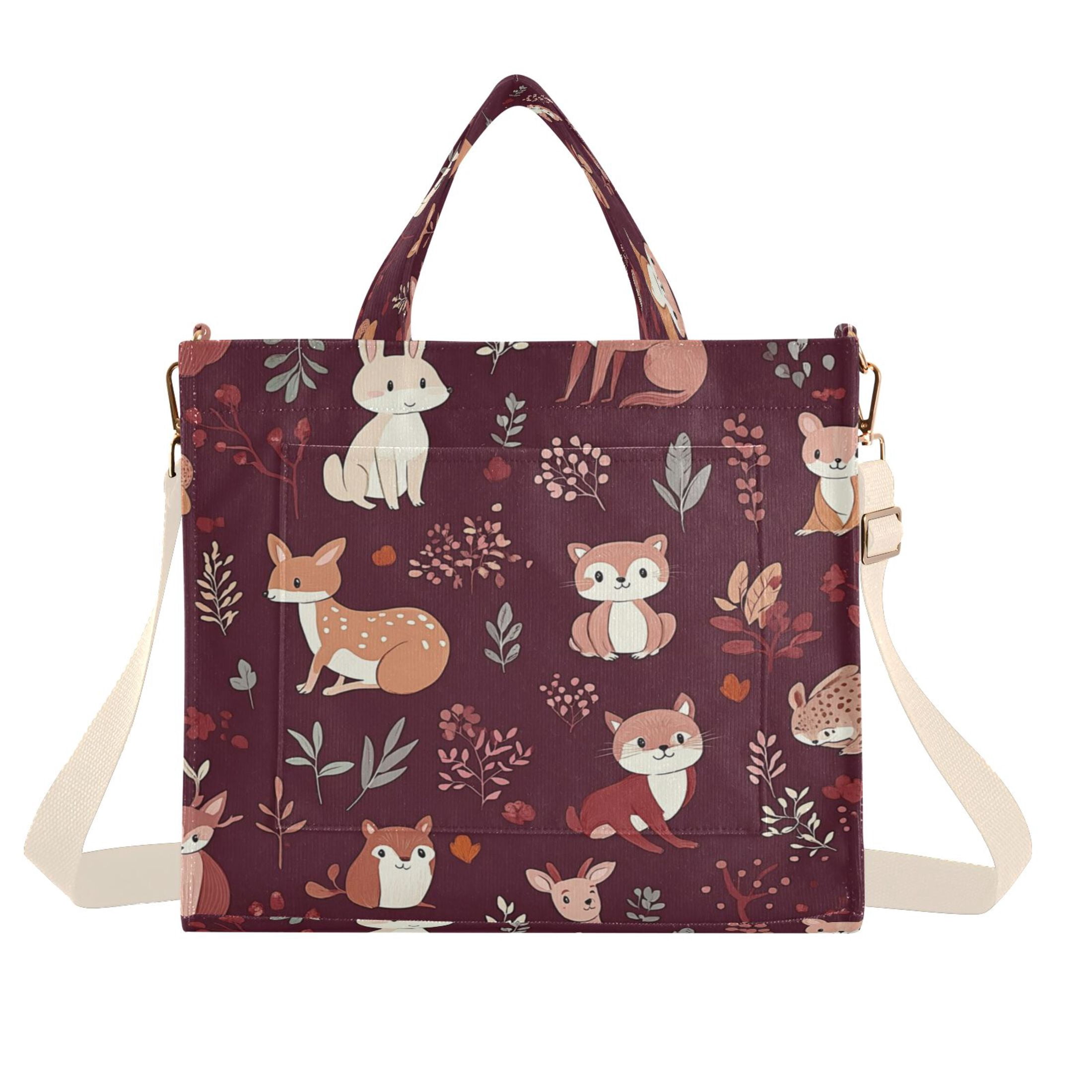 Corduroy Tote Bag for Women Shoulder Handbags Fashion Ladies Purses ...