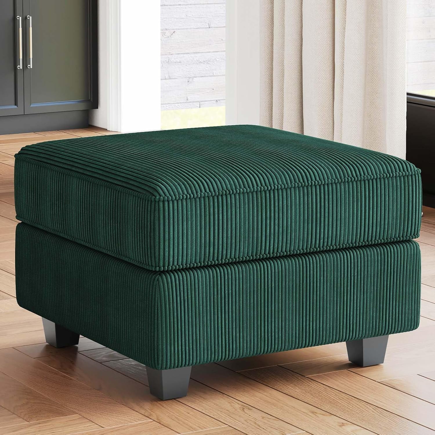 Corduroy Upholstered Modular Storage Ottoman Module for Modular ...