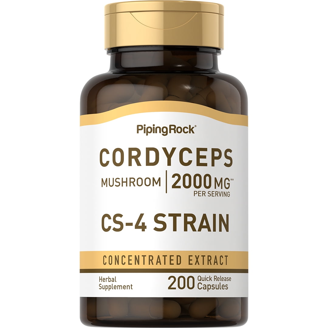 Cordyceps Mushroom Extract 2000mg | 200 Capsules for Men and Women | by ...