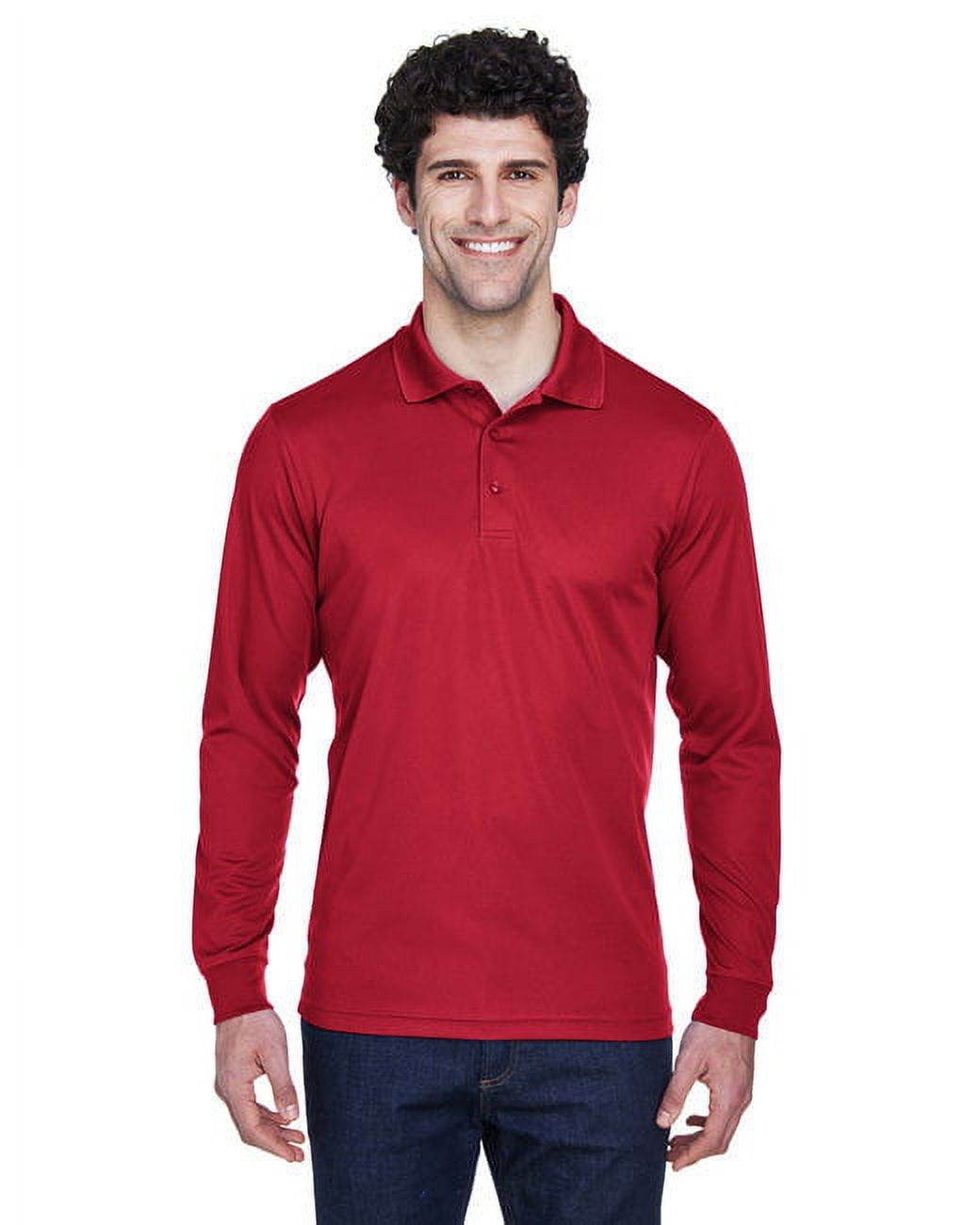 CORE365 88192 Men's Pinnacle Performance Long Sleeve Piqué Polo-Classic ...