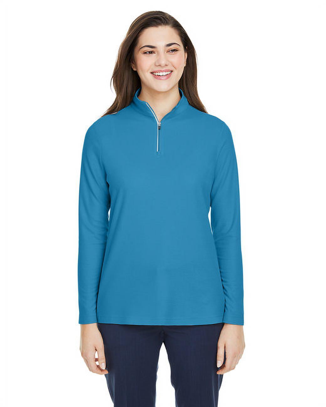 Core 365 CE405W Ladies Fusion ChromaSoft Pique Quarter-Zip - Walmart.com