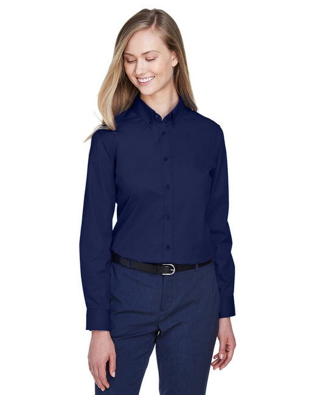 CORE365 78193 Women's Operate Twill Shirt-Classic Navy-2XL - Walmart.com