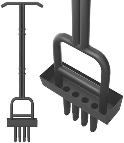 Core Aerator Lawn Tool, 39-inch Manual Aeration Tool for Lawn, 4-tines ...