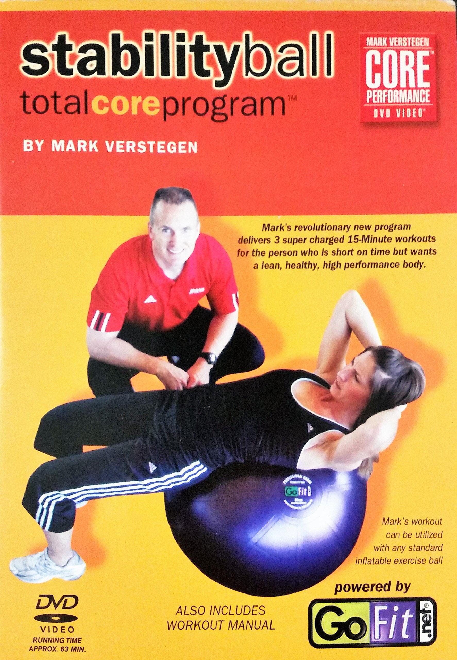 Core Fitness Total Core Program Stability Ball DVD With Workout Manual ...