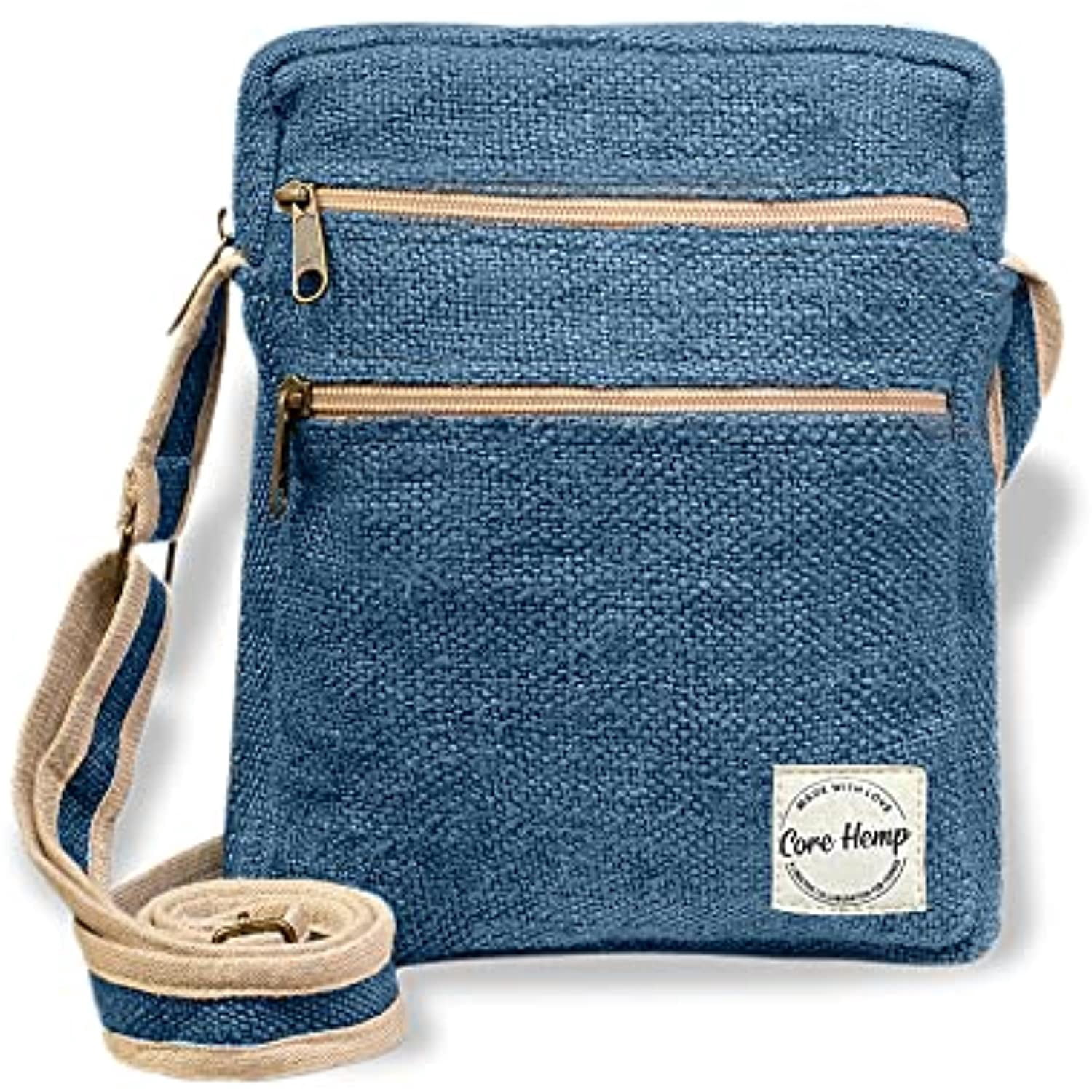 Core Hemp Multi Pocket Crossbody Purse - Himal Blue - Walmart.com