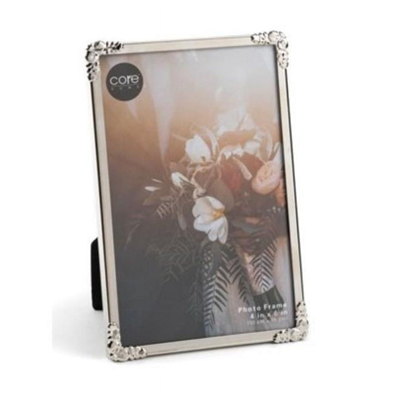 Core Home 262968 4 x 6 in. Shiny Silver Metal Photo Frame - Walmart.com