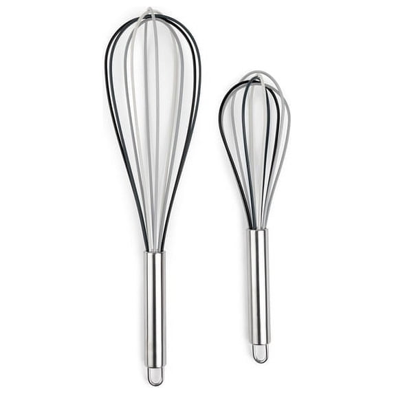 Core Kitchen Gray Silicone/Stainless Steel Whisk Set - Walmart.com