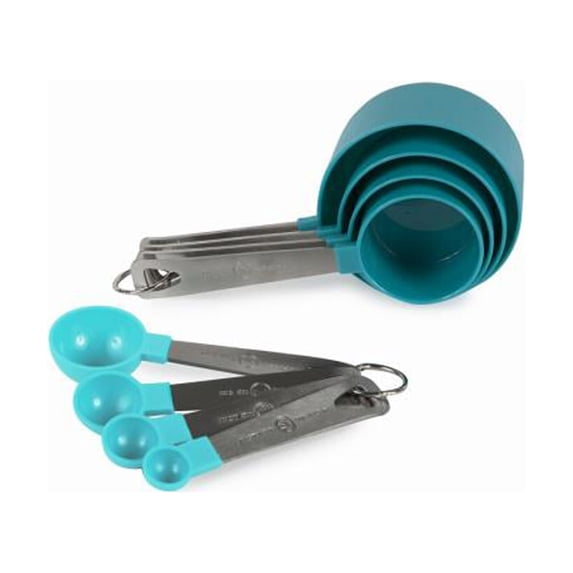 Core Kitchen Polypropylene Blue/Silver Measuring Spoon Set - Walmart.com