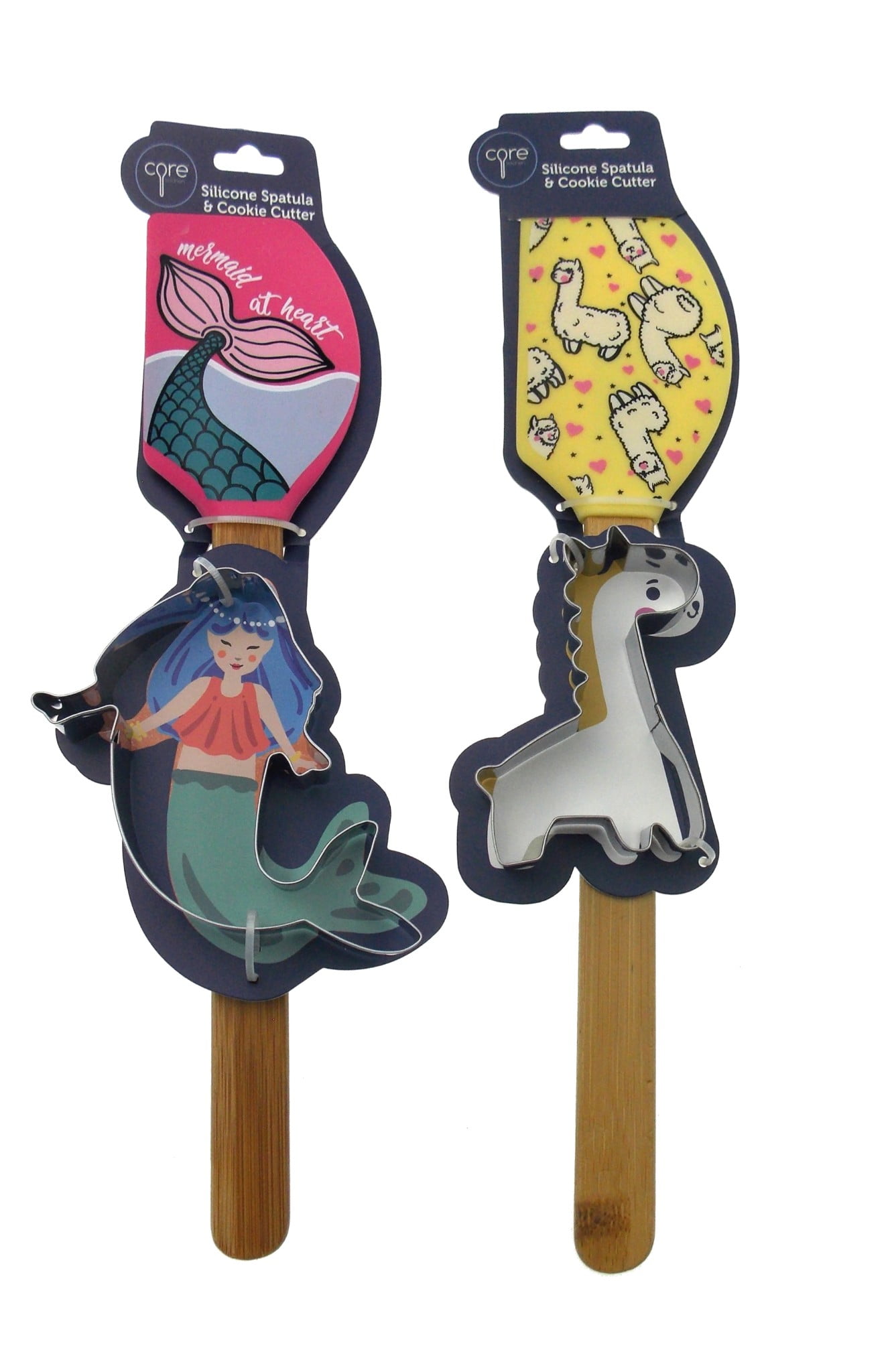 Core Kitchen Silicone Mermaid & Llama Spatula & Cookie Cutter Set of 2 ...