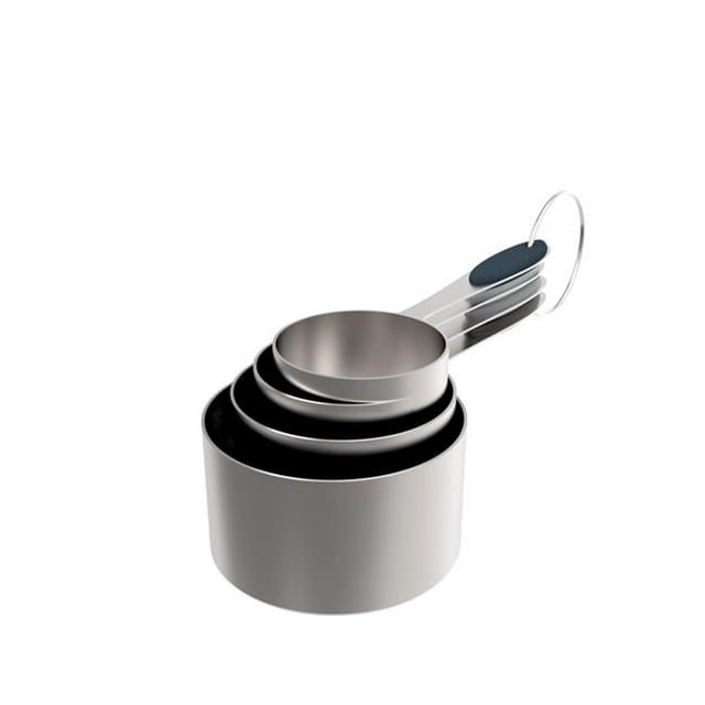 Core Kitchen Silicone/Stainless Steel Gray Measuring Cup Set - Walmart ...