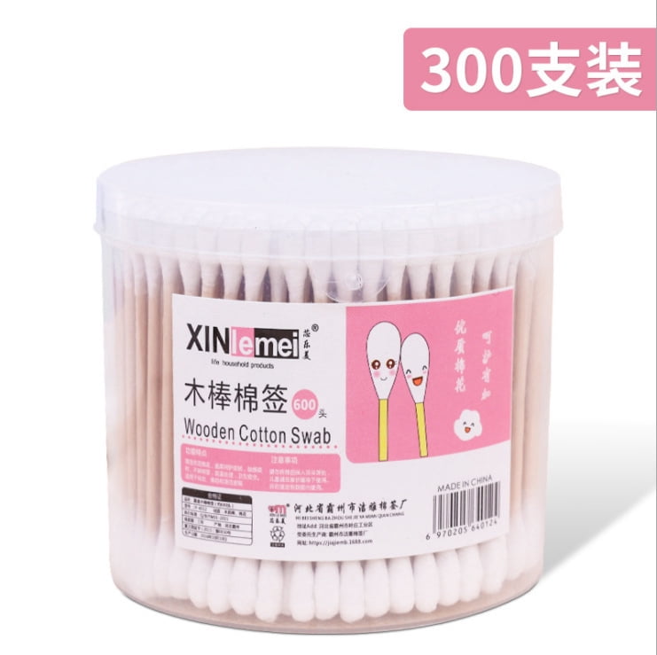 Core Le Mei cotton swab 500 large round boxed double-headed kapok swab ...