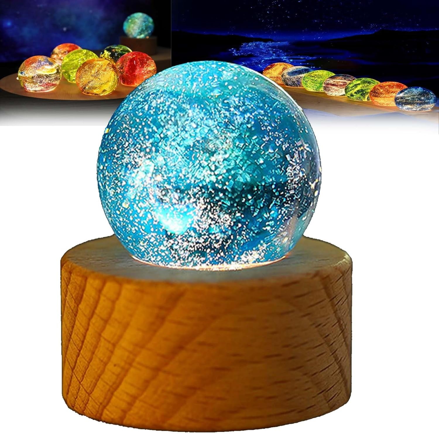 Core Memories Lamp, 3D Galaxy Crystal Ball Lamp,1.57 Inch K9 Cosmic ...