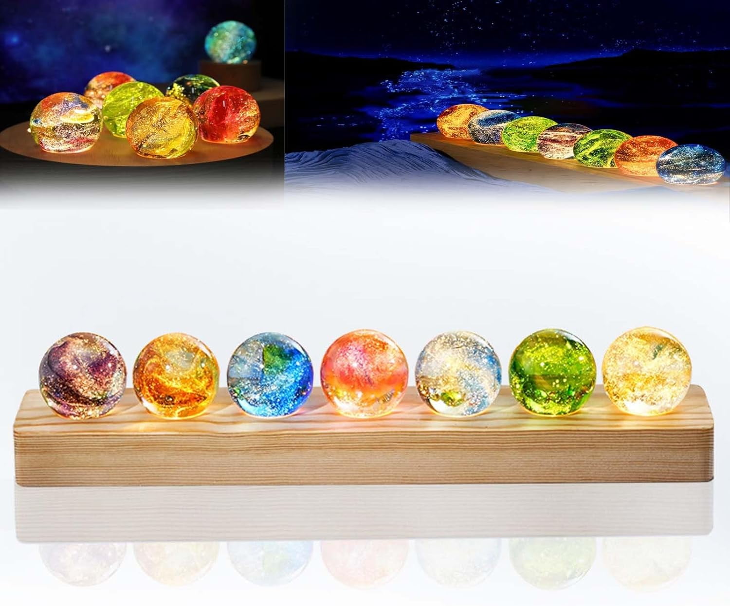 Core Memories Lamp, 3D Galaxy Crystal Ball Lamp,1.57 Inch K9 Cosmic Crystal Ball Night Light ...