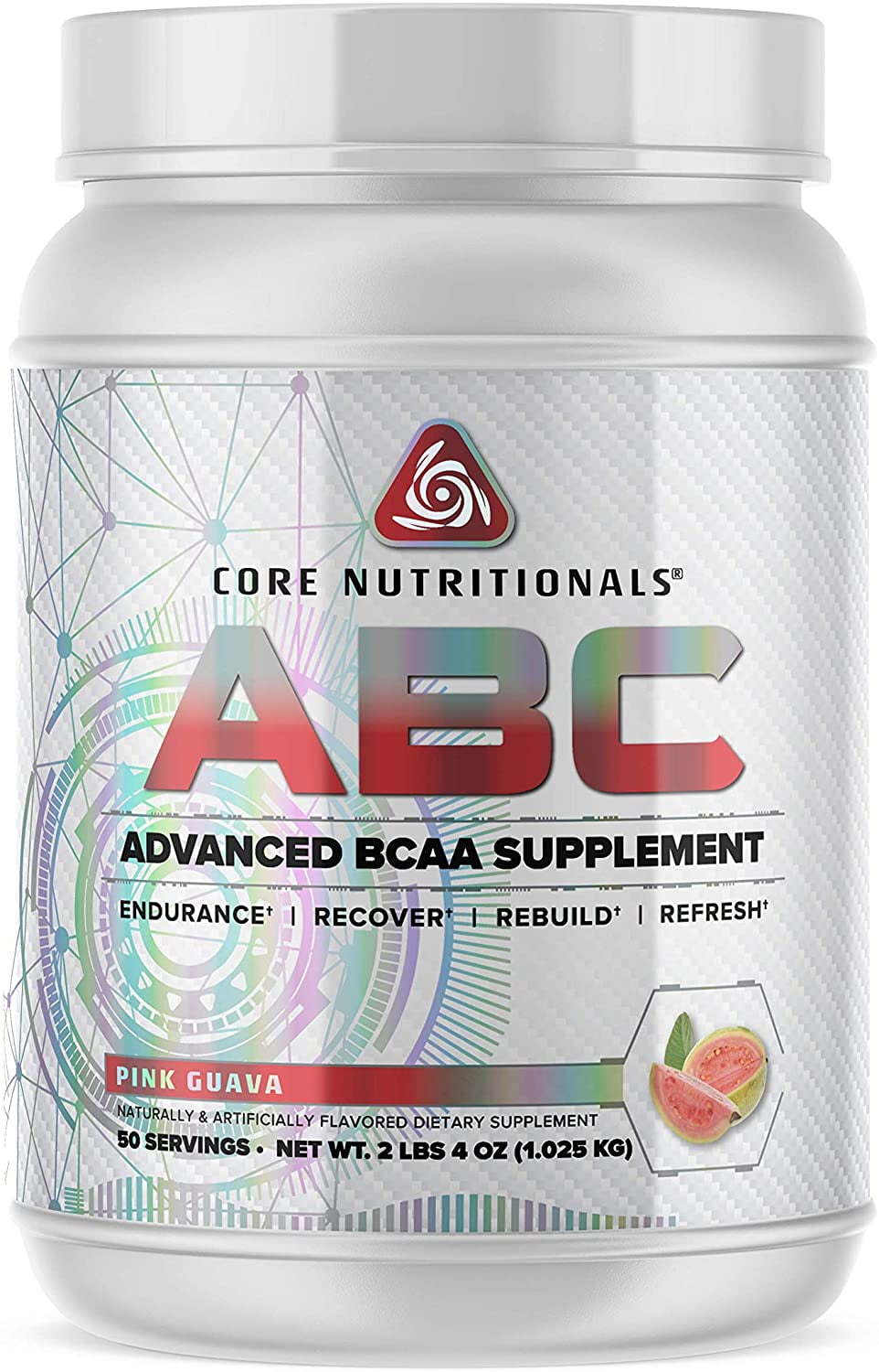 Core Nutritionals ABC Advanced BCAA Supplement 50 Servings (Pink Guava ...