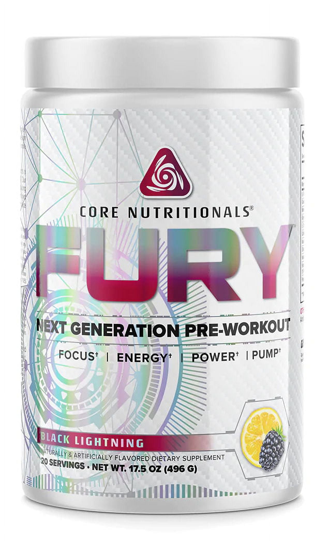 Core Nutritionals Fury Platinum Next Gen Pre Workout 20 Fully Dosed ...
