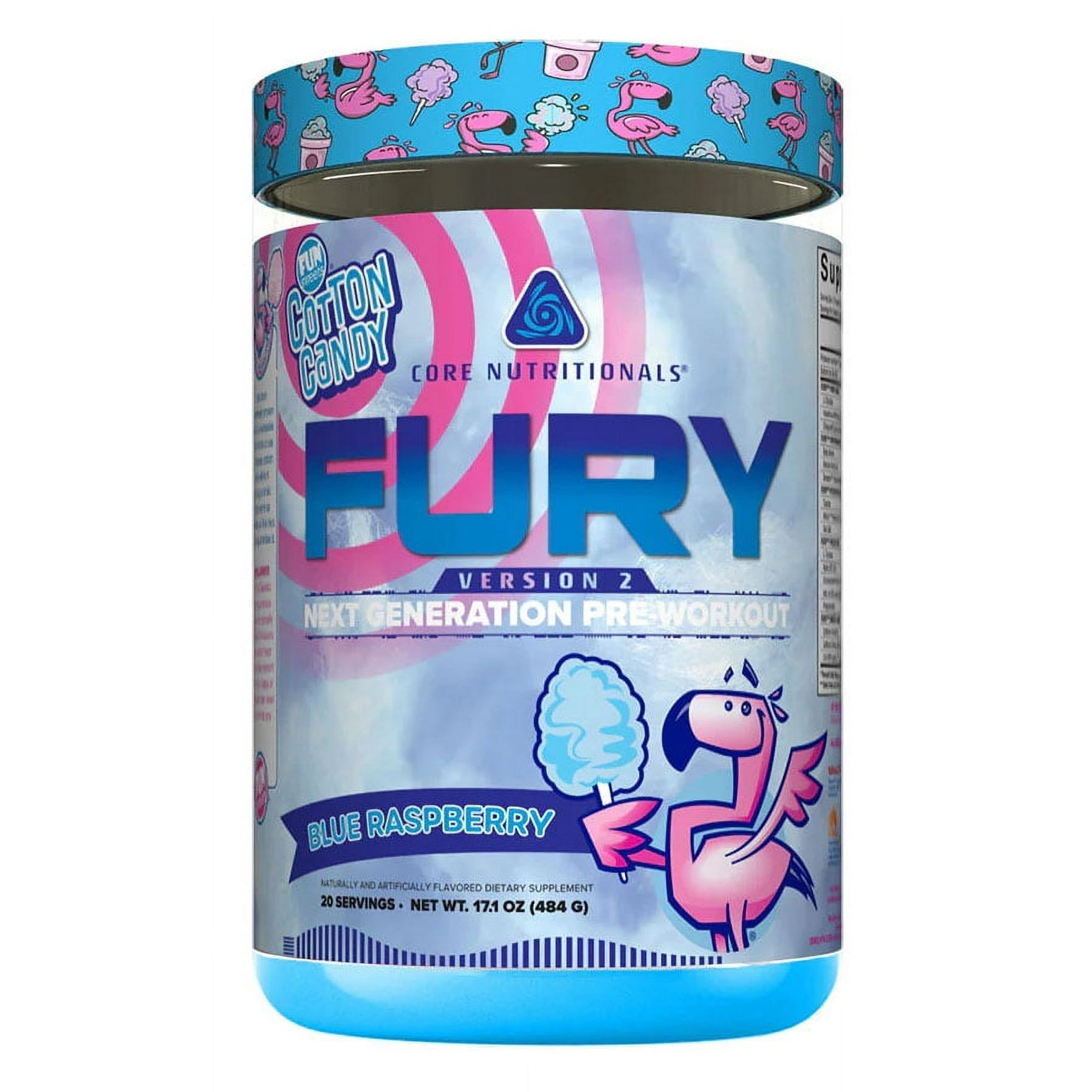 Core Nutritionals Fury V2 Platinum Pre Workout, 20 Servings, Blue ...